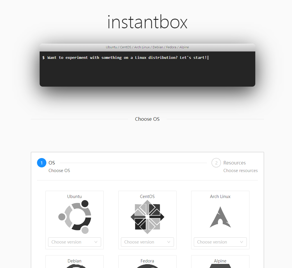 使用 Docker 部署 instantbox 轻量级 Linux 系统