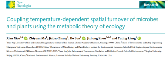 New Phytologist: 中科院南土所孙波/梁玉婷组揭示地下微生物和地上植物空间周转率的耦合关系...-CSDN博客