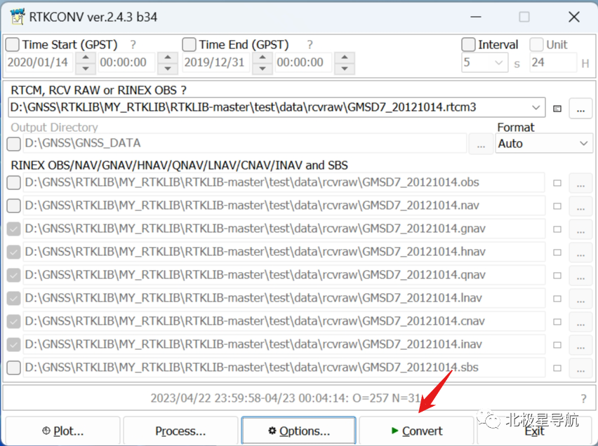 【RTKLIB】RTKconv-CSDN博客