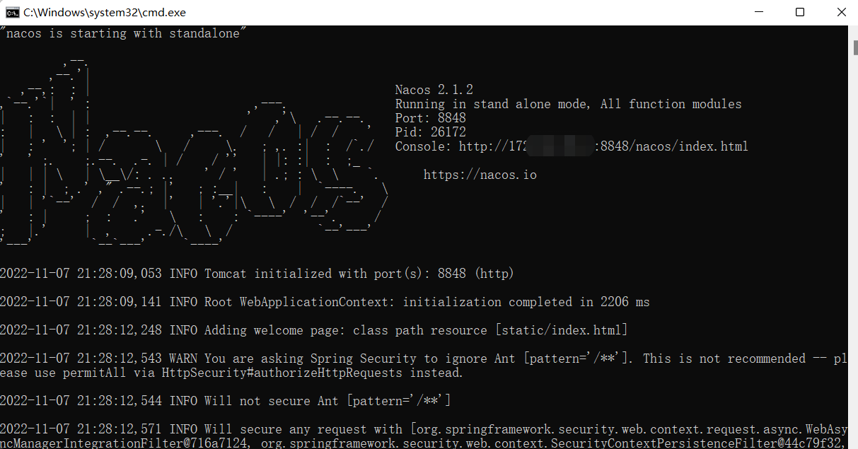 Nacos-2.1.2版本windows安装_nacos 2.1.2-CSDN博客