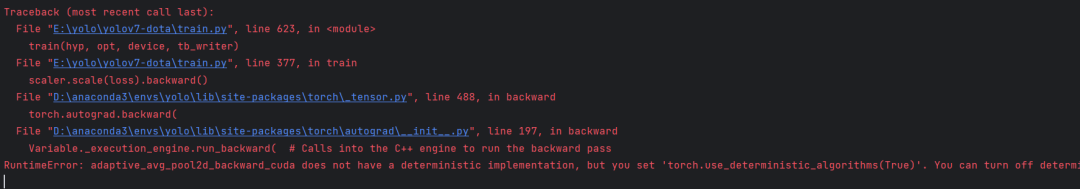 YOLOv7报错已解决：adaptive_avg_pool2d_backward_cuda-CSDN博客