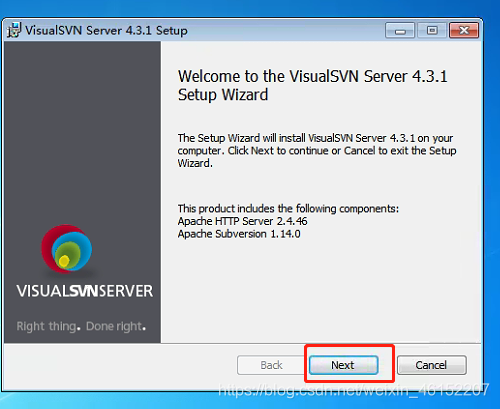 WIN7系统安装VisualSVN Server_visualsvn server win7-CSDN博客