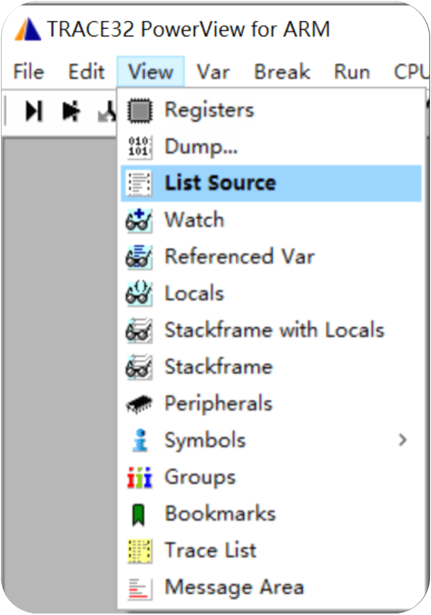 TRACE32——List源代码查看_trace32 data list-CSDN博客