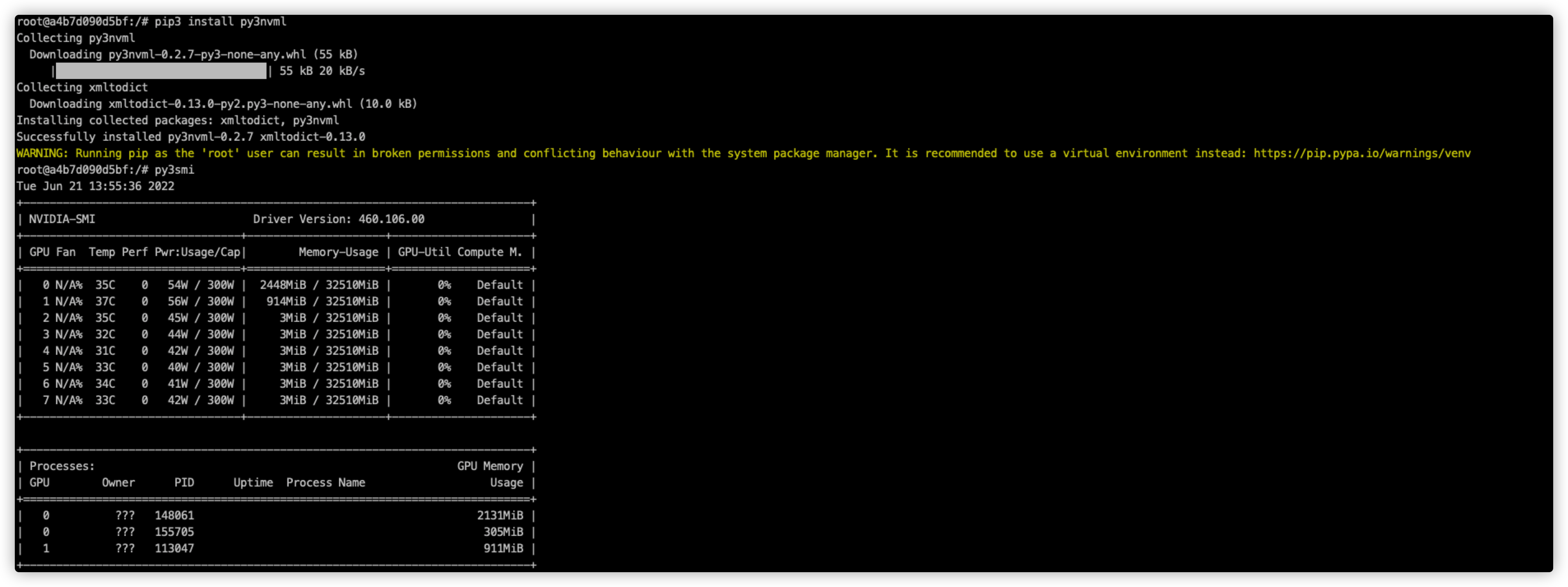 [问题已处理]-nvidia-smi命令获取不到自身容器的GPU进程和外部的GPU进程号_容器 py3smi-CSDN博客
