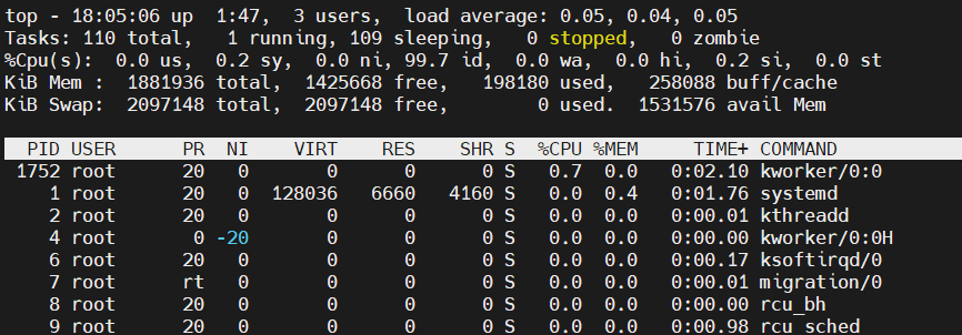 Linux's TOP command parameter detailed PID User PR Ni Virt Res SHR S% CPU% MEM TIME + Command ...