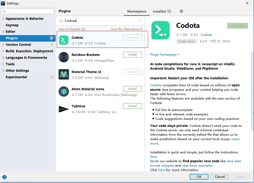 Idea超级实用的代码智能提示 Codotaidea Codota Csdn博客 