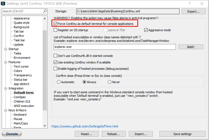 推荐一个Windows下好用的终端程序：ConEmu-CSDN博客