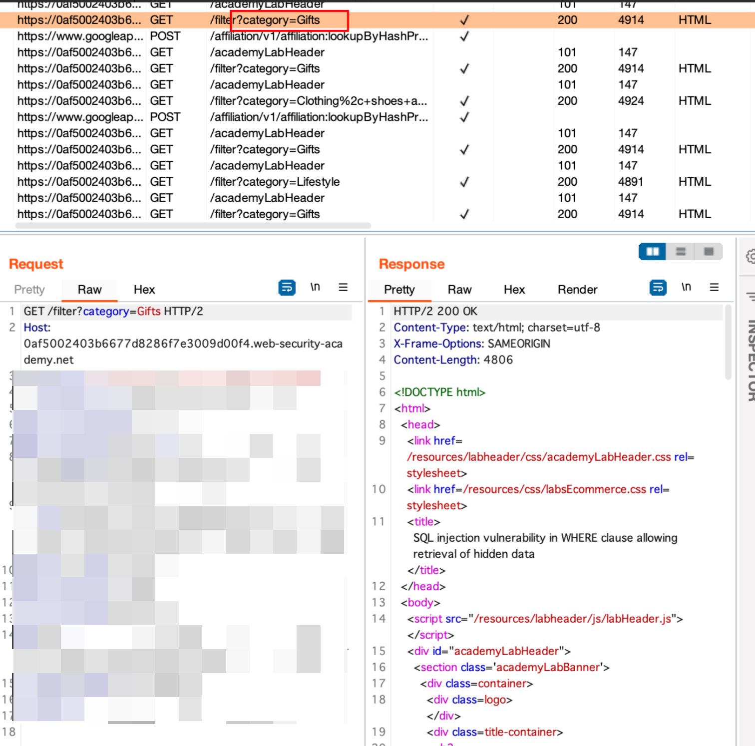 burpLab——sql注入学习笔记_sql注入攻击,列出非oracle数据库上的数据库内容-CSDN博客