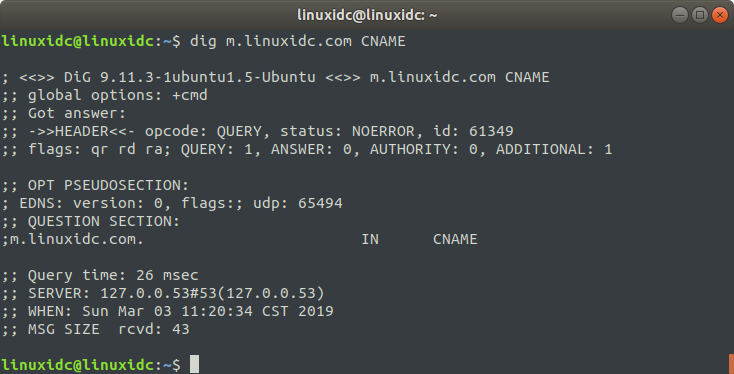 Linux之dig命令使用详解—网络故障定位（二）_dig "status: tc-CSDN博客