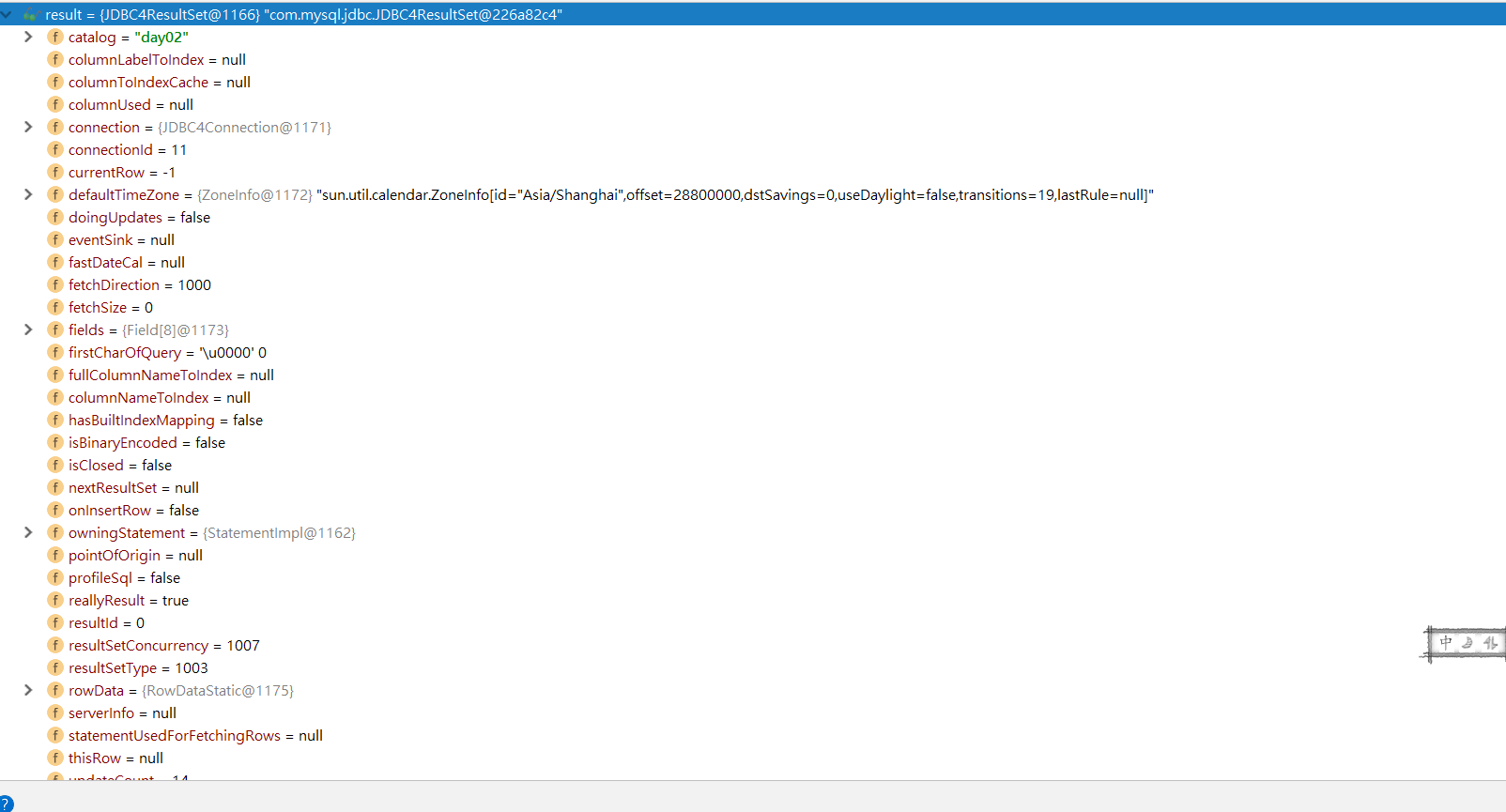 JDBC连接数据以及详细的ResultSet结果集解释_resultset rs-CSDN博客