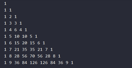 杨辉三角（Pascal‘s Triangle）_杨辉算法 英文-CSDN博客