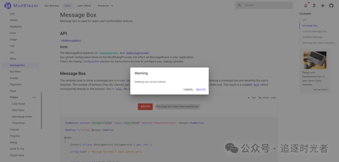 MudBlazor：基于Material Design风格开源且强大的Blazor组件库-CSDN博客
