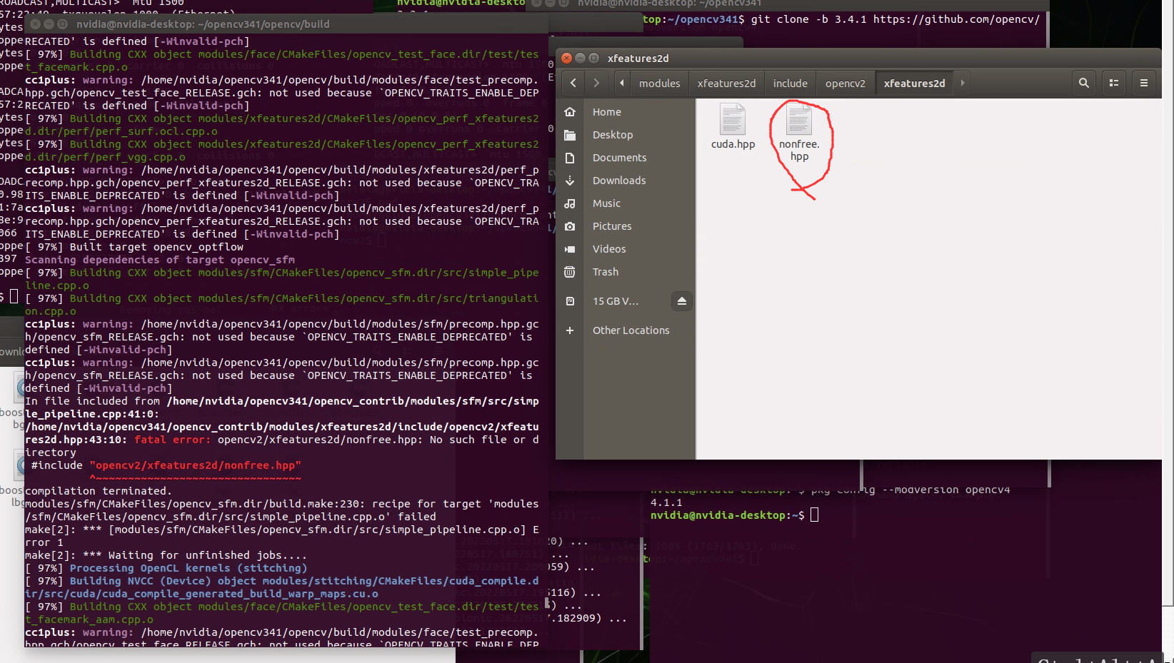 合众xavier NX板卡上部署vins-fusion-gpu总结（包含装opencv3.4.1 opencv_contrib3.4.1 cv_bridge）20220831_xavier ...
