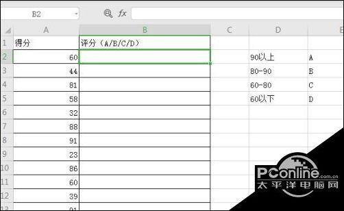 计算机总分评价公式,用excel完成分数ABCD评价方法分享-CSDN博客