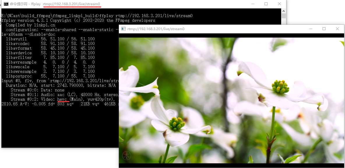 支持HEVC/H265 RTMP接收的FFMPEG/FFPLAY WINDOWS版本_ffmpeg h265推流 windows-CSDN博客