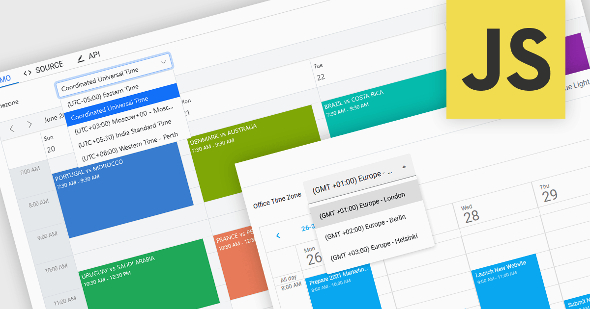使用JavaScript调度协调时区-jQWidgets Scheduler-CSDN博客