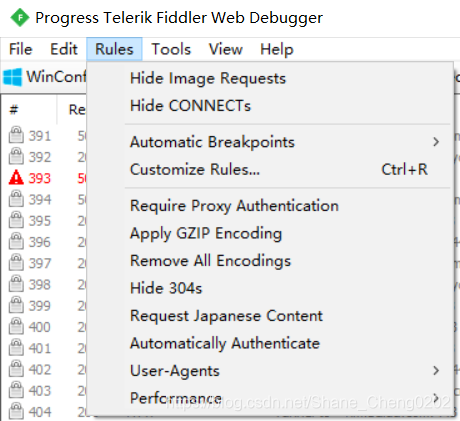 Fiddler抓包工具详解(二)（fiddler菜单工具栏详解，相关快捷键）_fiddler界面顶栏没有快捷按钮-CSDN博客