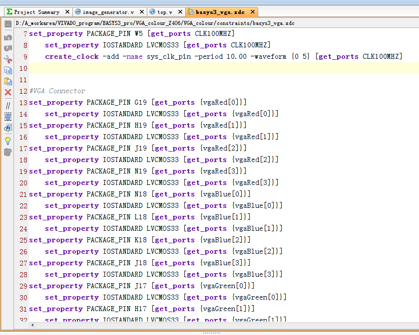 Vga显示彩色条纹basys3开发板verilog代码下载verilong代码下载 Csdn博客