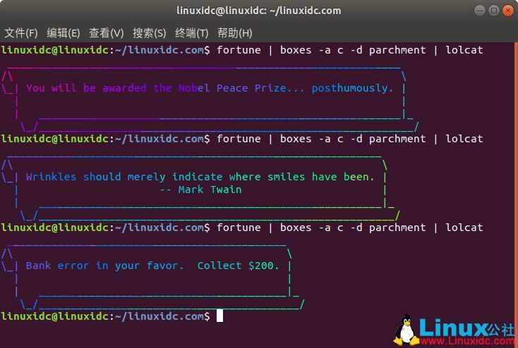 linux cat 颜色,使用lolcat为您的Linux终端带来彩虹般美丽的色彩-CSDN博客