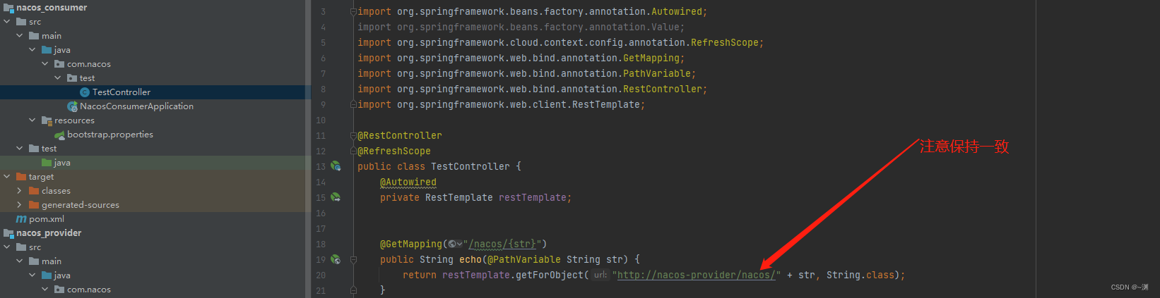 SpringCloud项目的创建以及简单使用nacos(后续出其他组件的整合)_springcloud nocas项目构建-CSDN博客