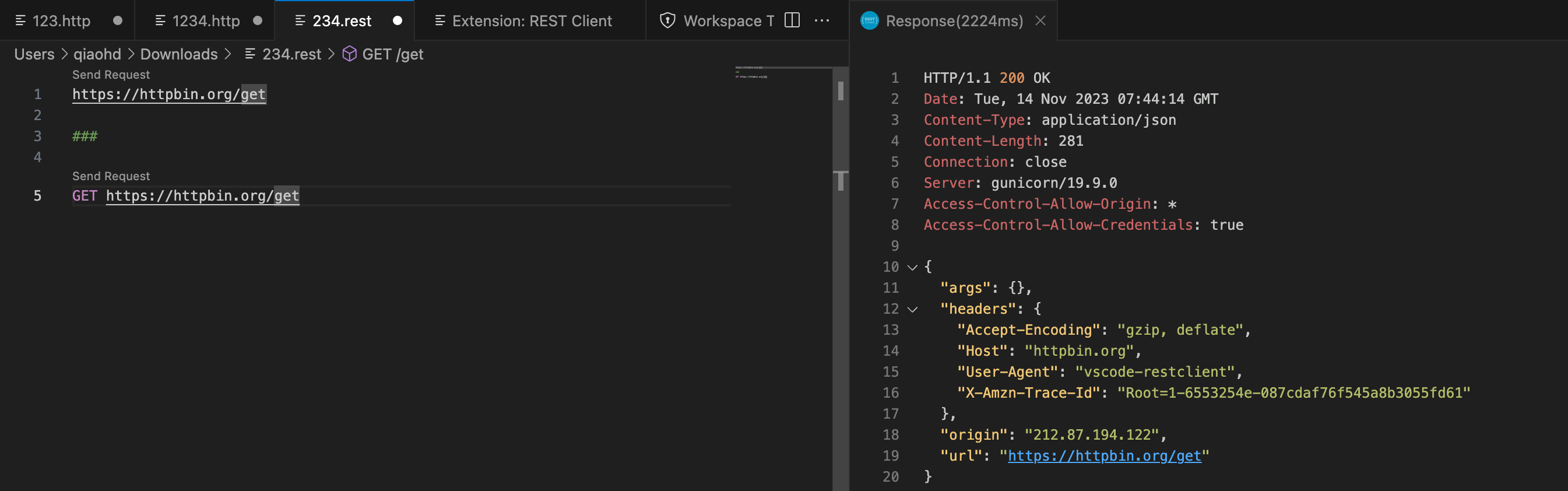 vscode集成rest client 插件_rest client vscode 插件-CSDN博客