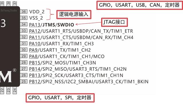 stm32单片机引脚_我在高职教STM32——03认清STM32的外部引脚-CSDN博客