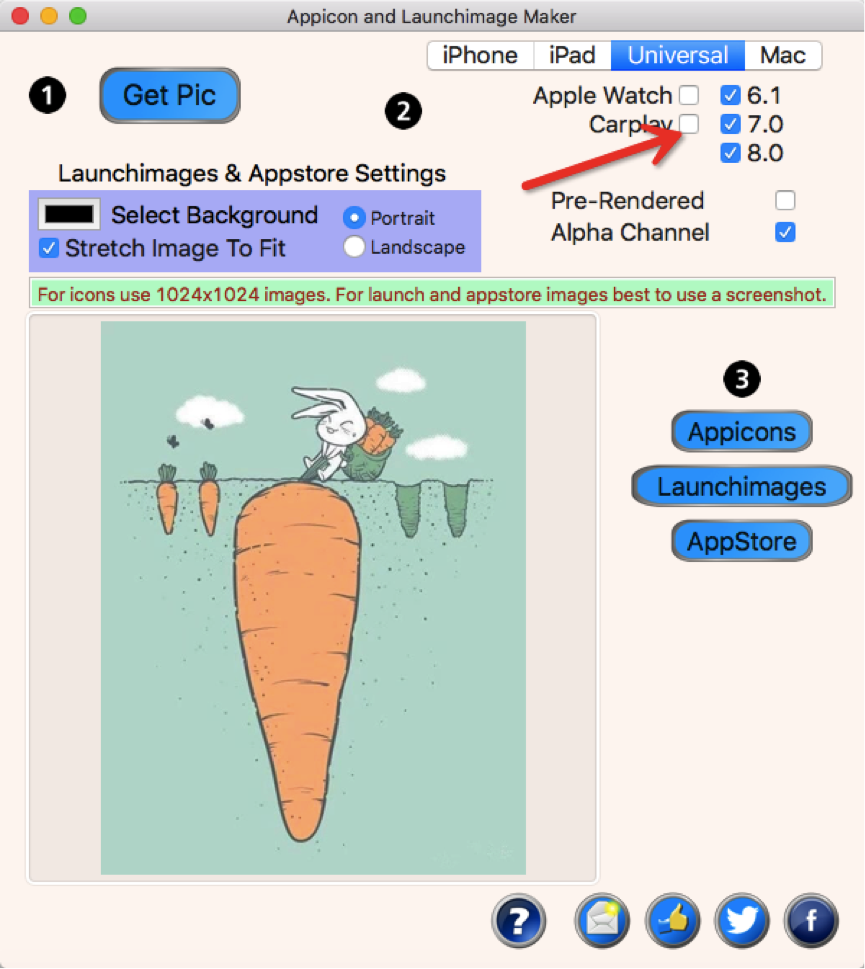 ios 启动图一键生成工具_[iOS]利用Appicon and Launchimage Maker生成并配置iOSApp的图标和启动页...-CSDN博客