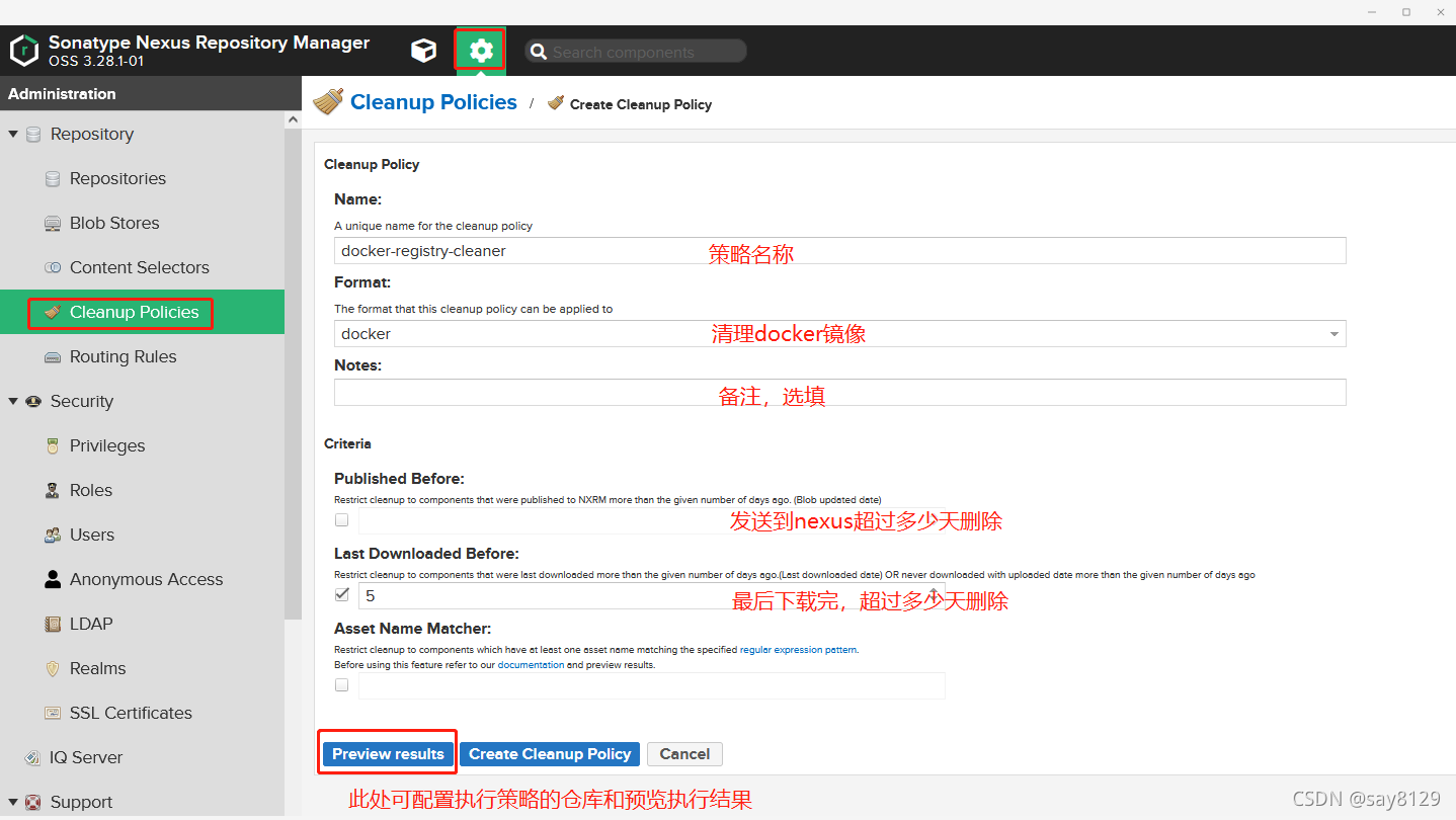 nexus3 docker镜像清理策略-Cleanup Policies_nexus cleanup policies-CSDN博客