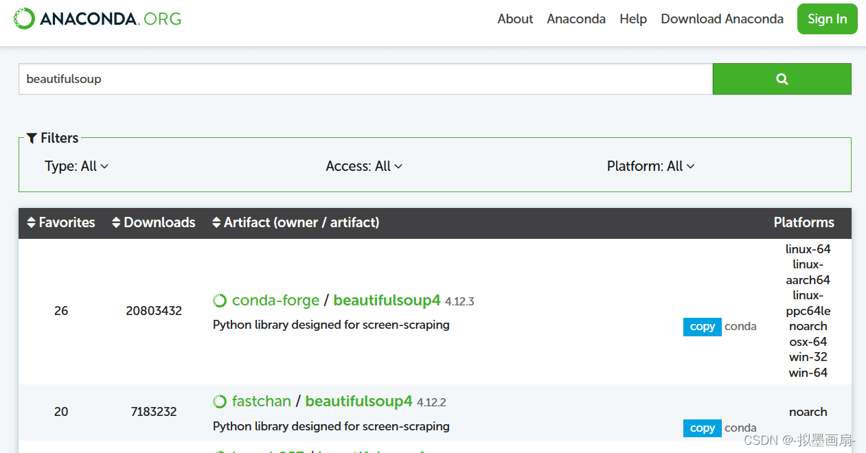 Python Conda安装包报错:PackagesNotFoundError两种解决方法-CSDN博客