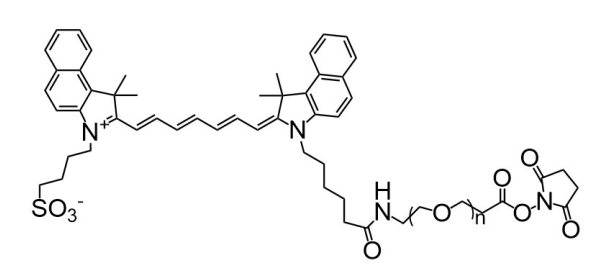 近红外荧光染料ICG-PEG-NH2，吲哚菁绿-聚乙二醇-氨基，吲哚菁绿(ICG)是一种带负电荷的近红外荧光染料，其激发和发射波长分别在785 nm、810 nm左右_icg激发和发射波长 ...