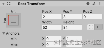 Unity 动态设置和获取 RectTransform 的大小及位置_unity recttransform 大小-CSDN博客