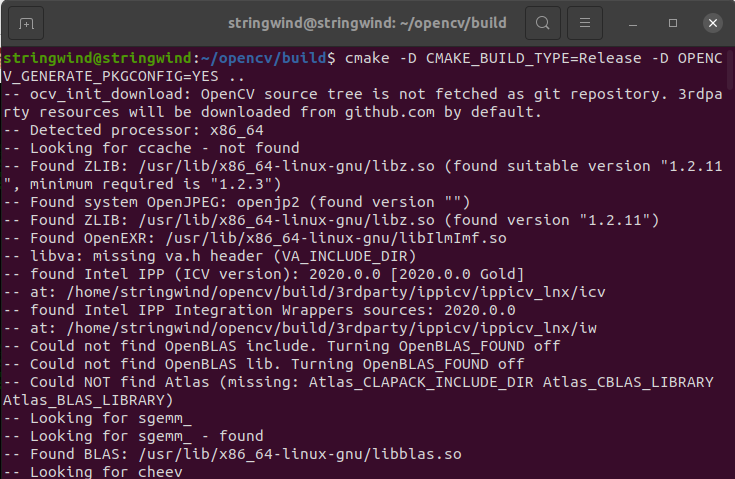 Ubuntu 20.04下搭建C++ & OpenCV 4.6.0 & cmake编译_ubuntu20.04安装opencv c++-CSDN博客