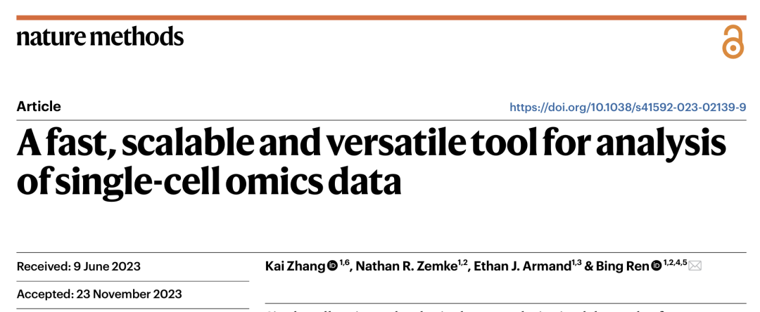 Nat Methods | 任兵团队开发单细胞多组学数据分析工具SnapATAC2-CSDN博客