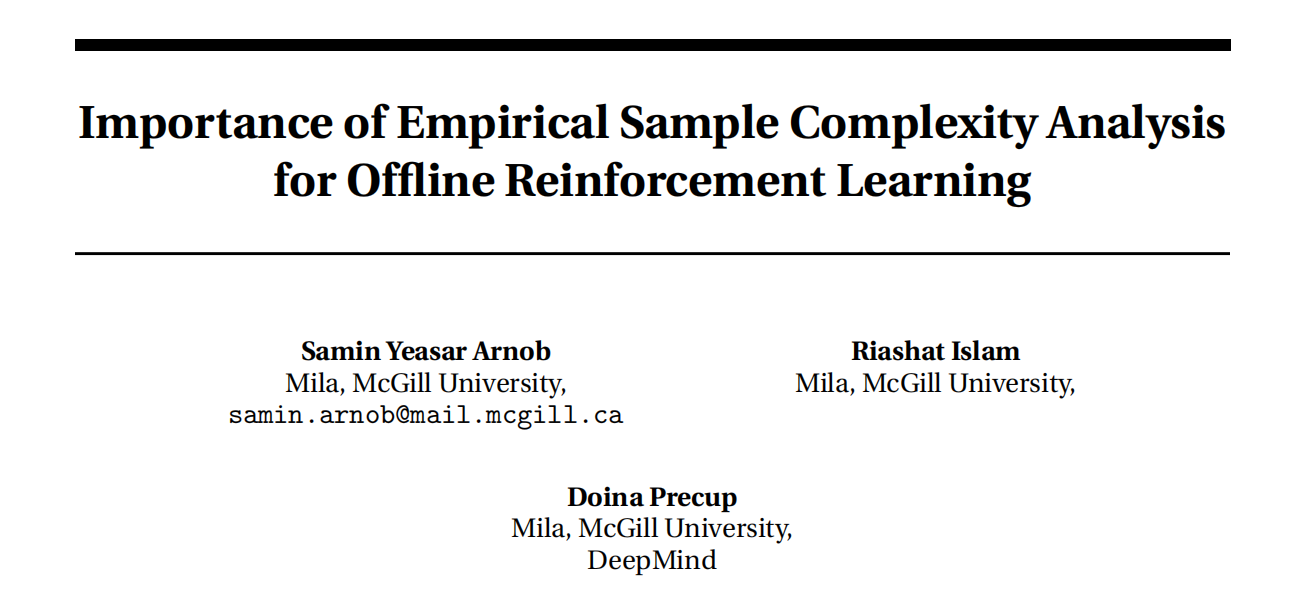 离线强化学习(Offline RL)系列4：(数据集) 经验样本复杂度(Sample Complexity)对模型收敛的影响分析_distribution shift-CSDN博客