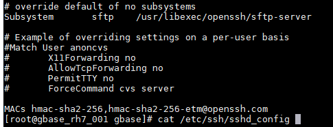 linux redhat 7 sshd 指定sha256密钥算法hmac-sha2-256-CSDN博客