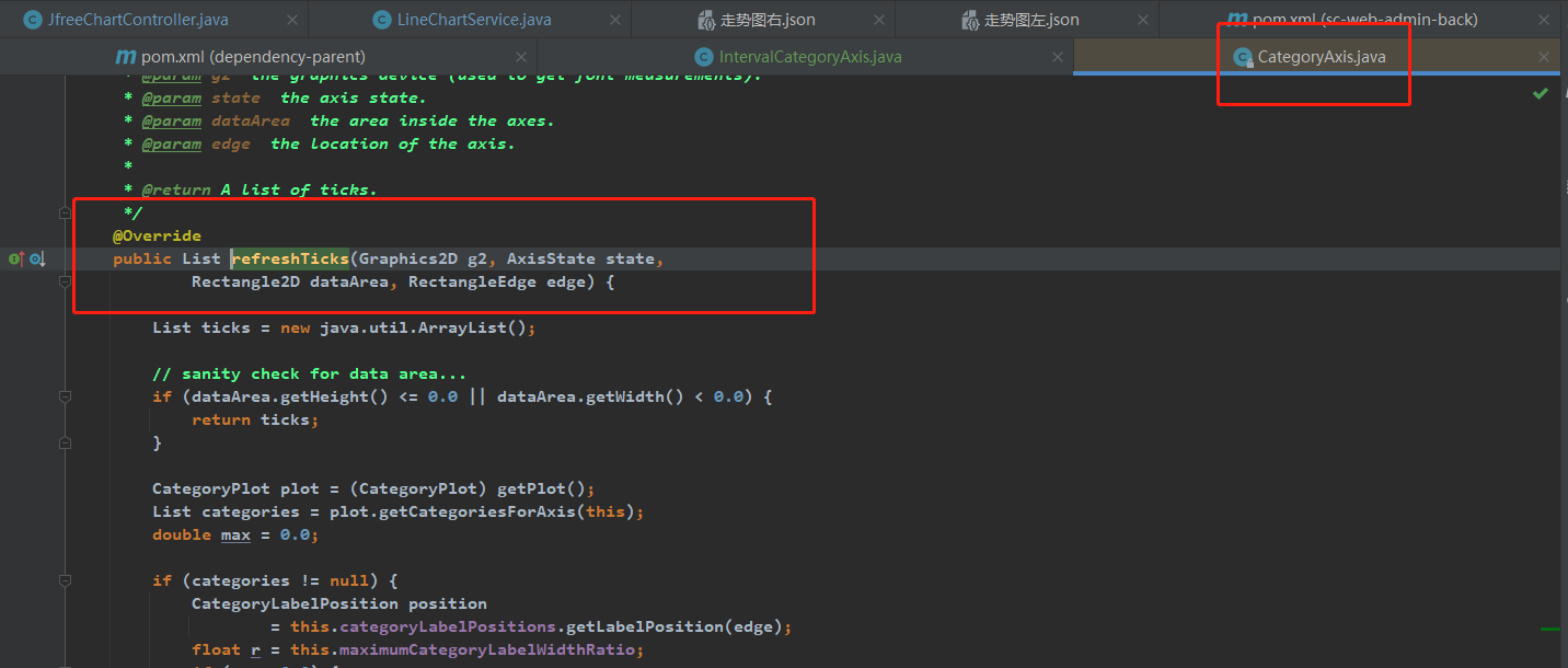 java jfreechart 折线图数据量大，X 轴刻度密密麻麻显示不下，或者省略号的解决办法_jfreechart x轴坐标 ,显示一个,不显示一个-CSDN博客