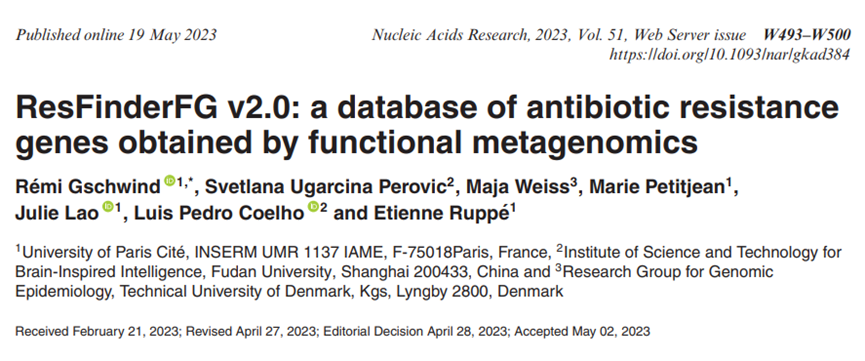 NAR：ResFinderFG v2.0通过功能宏基因组学获得的抗生素耐药基因数据库-CSDN博客