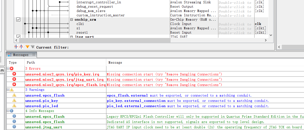 【三】FPGA软核学习常见的错误（qsys、eclipse）_downloading elf process failed-CSDN博客