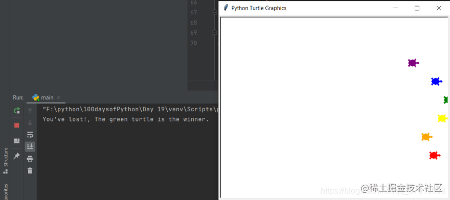 自己闲来无聊弄的python小游戏,turtle实现海龟赛跑pythonturtle海龟赛跑 Csdn博客