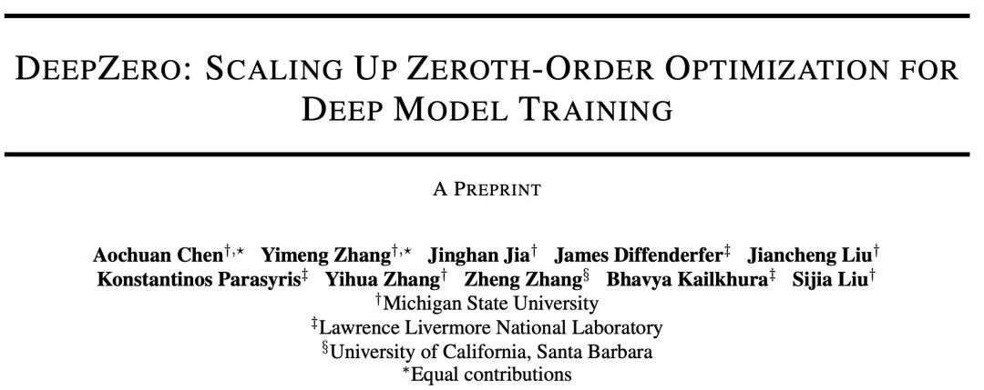 ICLR 2024 | DeepZero：首个零阶优化深度学习框架发布！-CSDN博客