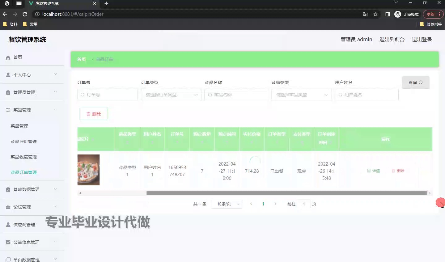 基于springboot和vue的餐饮管理系统的设计与实现springbootthmeleaf或vue用户管理系统项目 Csdn博客