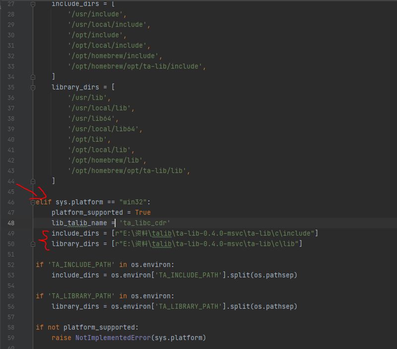 talib安装失败 (talib/_ta_lib.c(1222): fatal error C1083: 无法打开包括文件: “ta-lib/ta_defs.h”: No such-CSDN博客