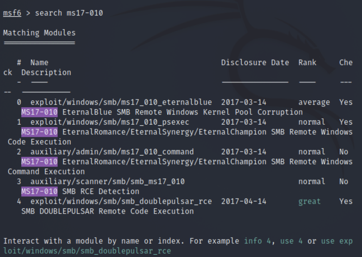 MS17-010“永恒之蓝”漏洞复现与分析_利用ms17_010(永恒之蓝)漏洞攻击linux系统-CSDN博客