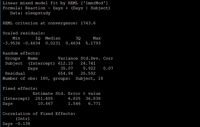 R数据分析：用lme4包拟合线性和非线性混合效应模型_r中lmer结果怎么看-CSDN博客