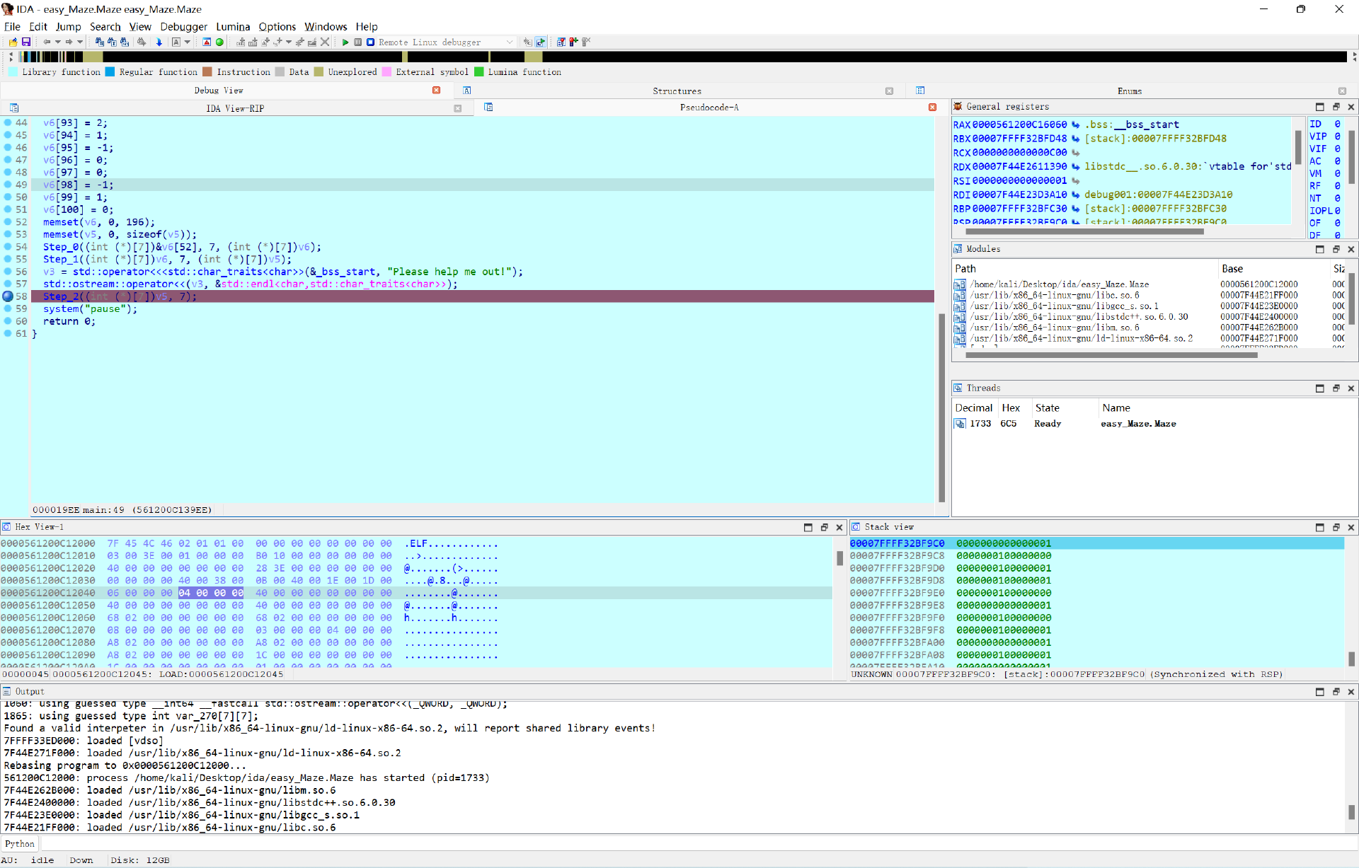 利用ida执行动态调试初步应用_ida linux-CSDN博客