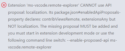 VScode Remote Explorer插件报错_extension 'ms-vscode.remote-explorer' cannot use a-CSDN博客