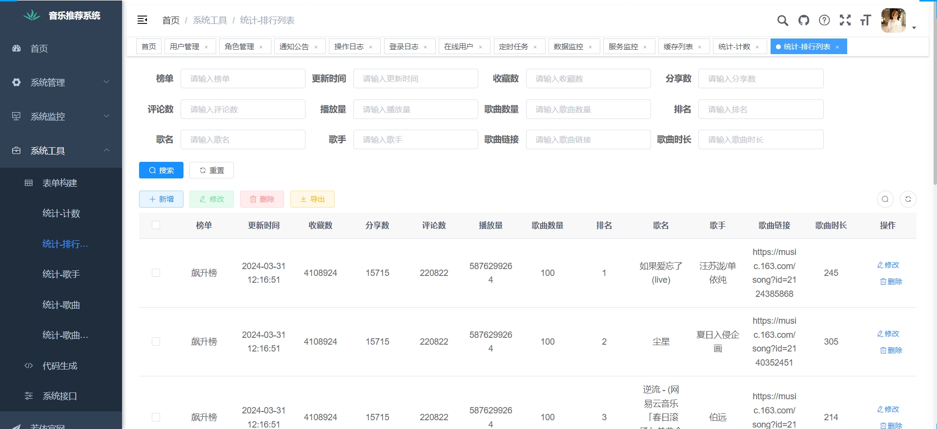 计算机毕业设计之大数据项目 Springboot 基于大数据实现的音乐推荐系统 Csdn博客