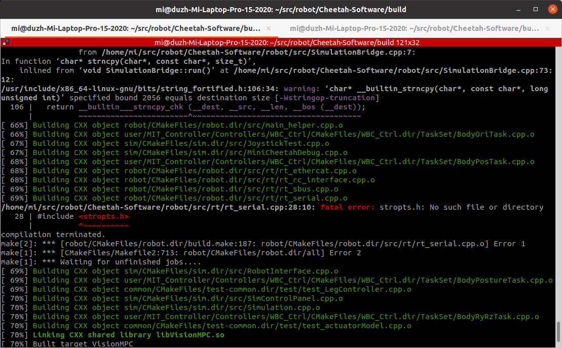 MIT Mini Cheetah仿真 错误处理_cheetahware #include -CSDN博客