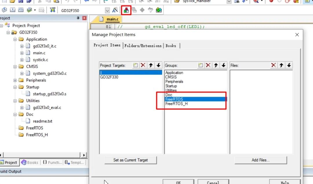 ccs 移植创建新工程_手把手教你移植FreeRTOS到GD32F350RX-CSDN博客